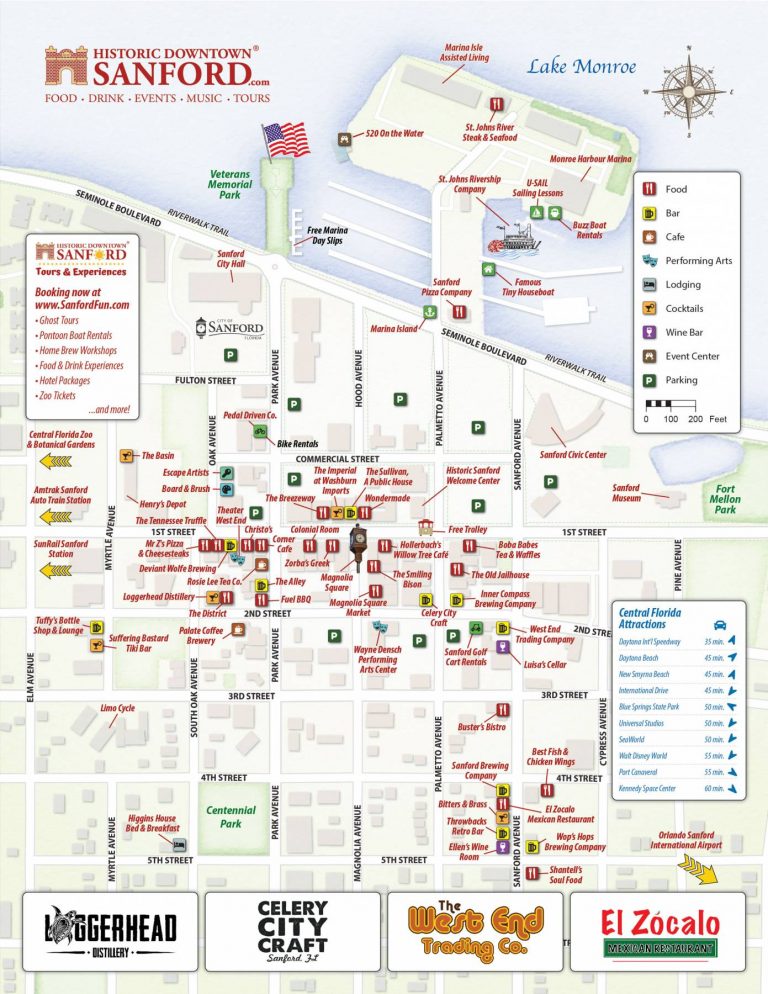 New Map of Historic Downtown Sanford in Fall 2019 Issue of Visitors ...